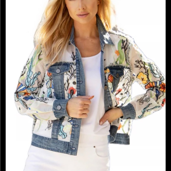 Tru Luxe Jeans | Jackets & Coats | Tru Luxe Jeans Embroidered Denim ...